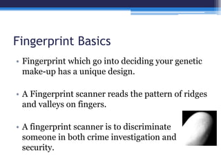 How fingerprint Works | PDF | Technology & Computing