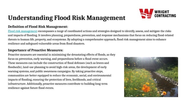 How Flood Risk Management Protects Livelihoods, and Infrastructure | PPT