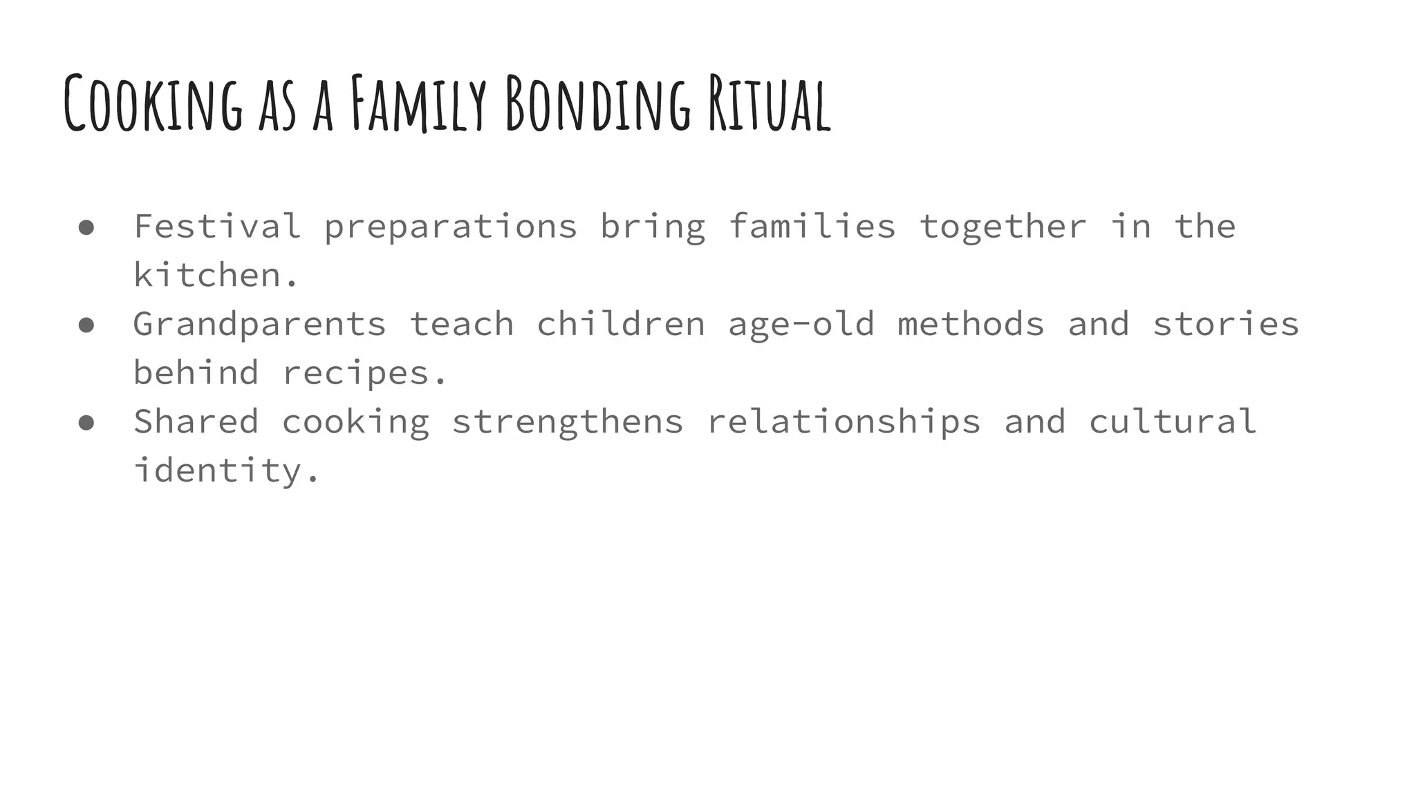How Food Connects Generations During Festivals | PDF