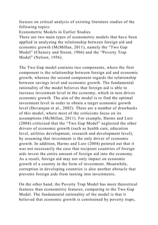 How Foreign Aid Impacts on Economic Development of Developing Countr ...