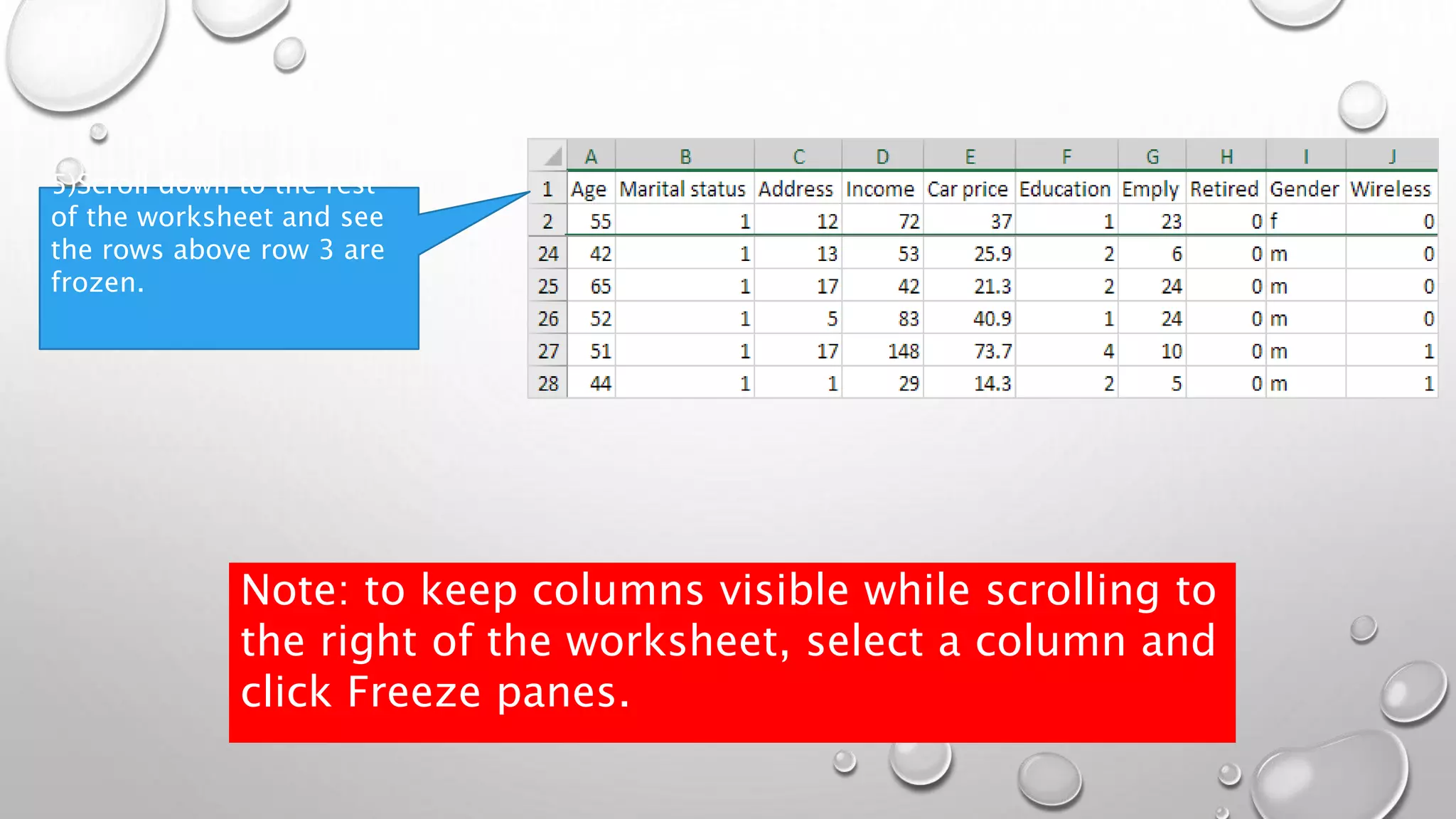 How to freeze panes in excel | PPTX