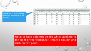 How to freeze panes in excel | PPTX
