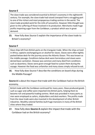 Example National 5 History questions - How fully? | PDF