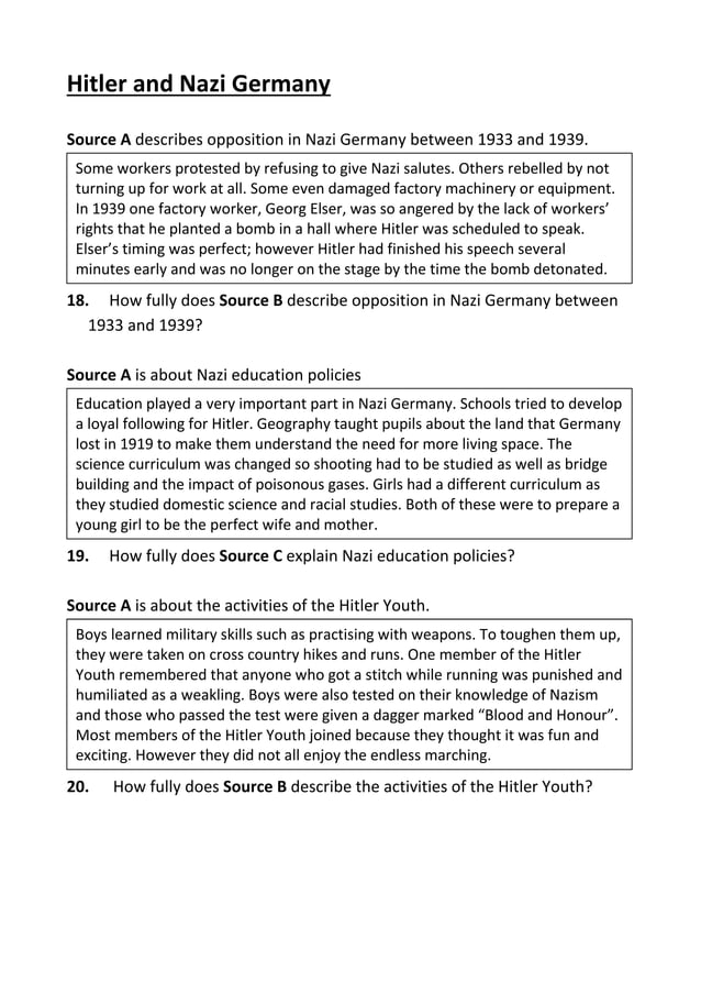 Example National 5 History questions - How fully? | PDF | Crime ...