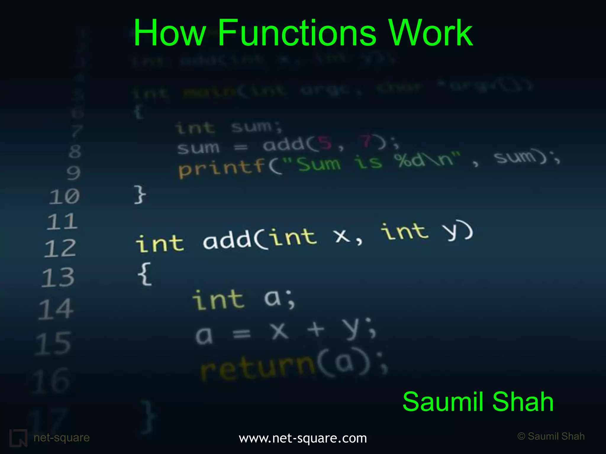 How Functions Work | PPTX