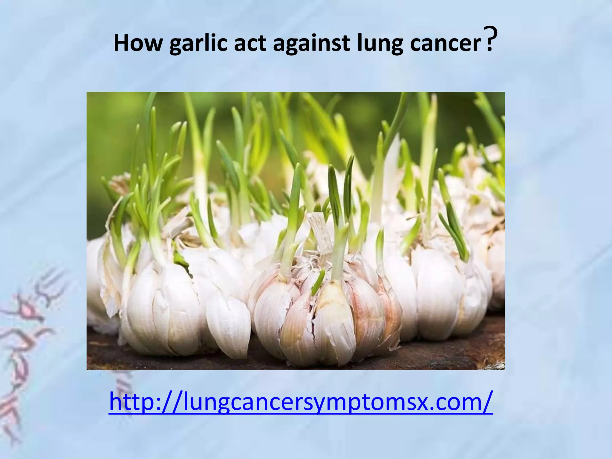 How garlic act against lung cancer | PPT