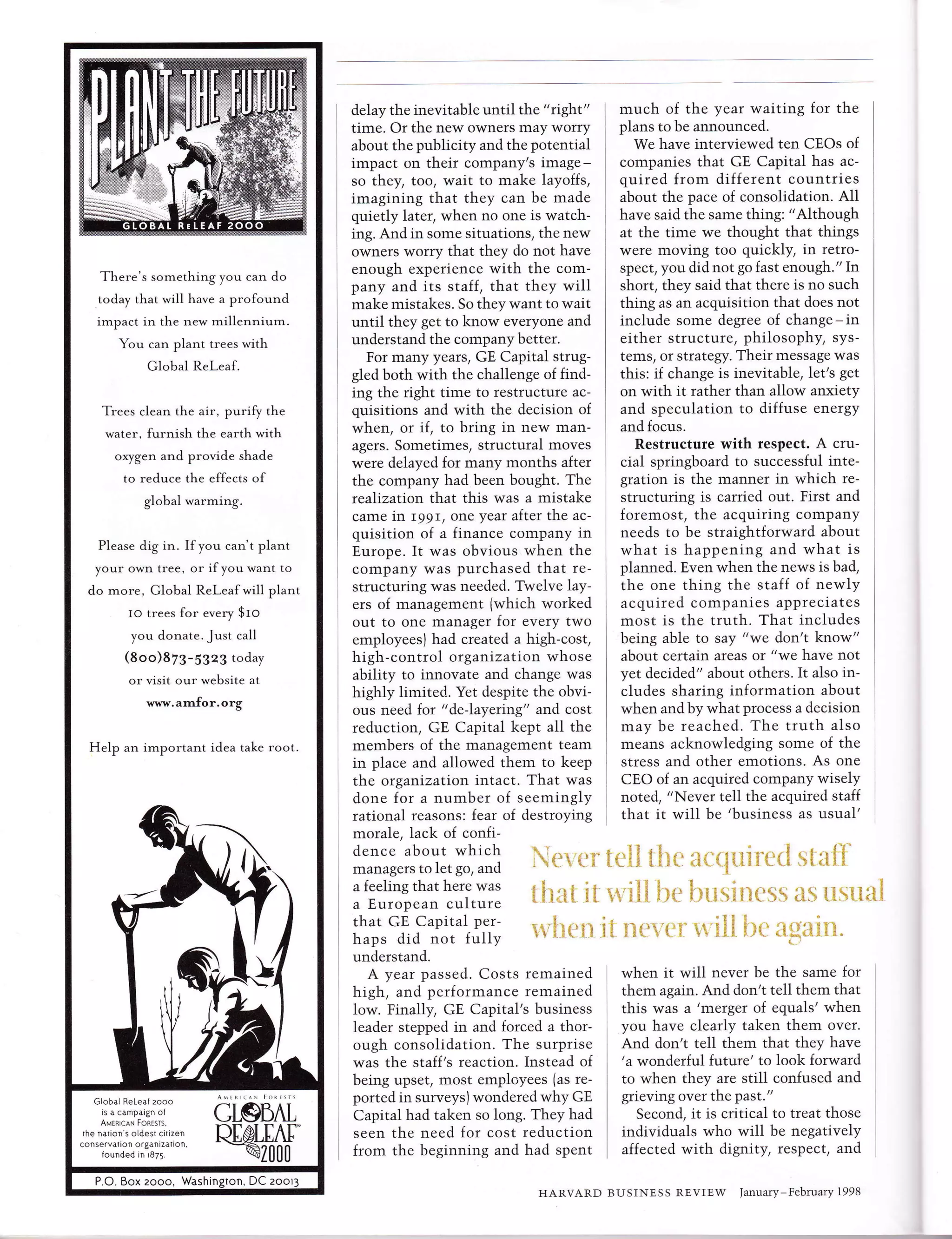 How GE integrates acquisitions (hbr article) | PDF