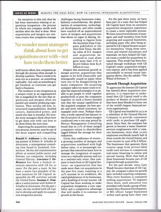 How GE integrates acquisitions (hbr article) | PDF