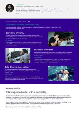 How Generative AI is shaping a sustainable future in Energy & Utilities ...