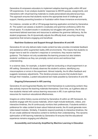 How Generative AI Shaping the Future of AR and VR Experiences.pdf | Free Download