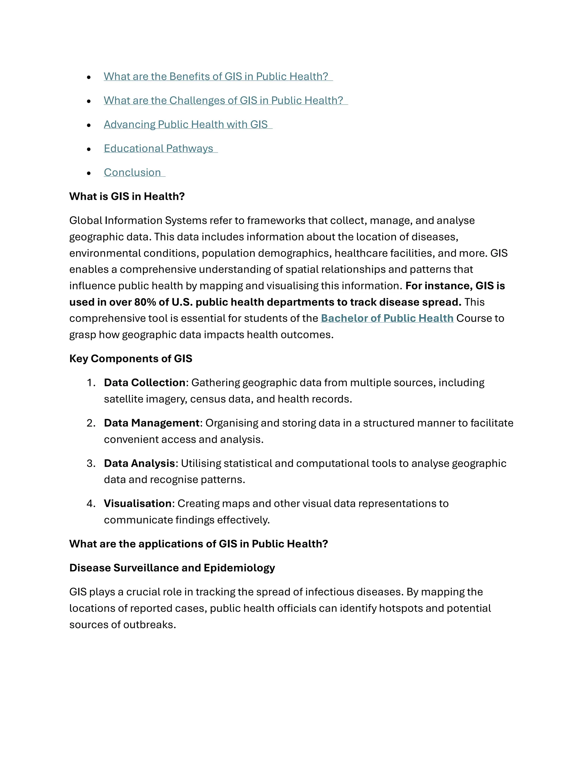 How GIS in Public Health is Shaping the Future of Healthcare? | PDF