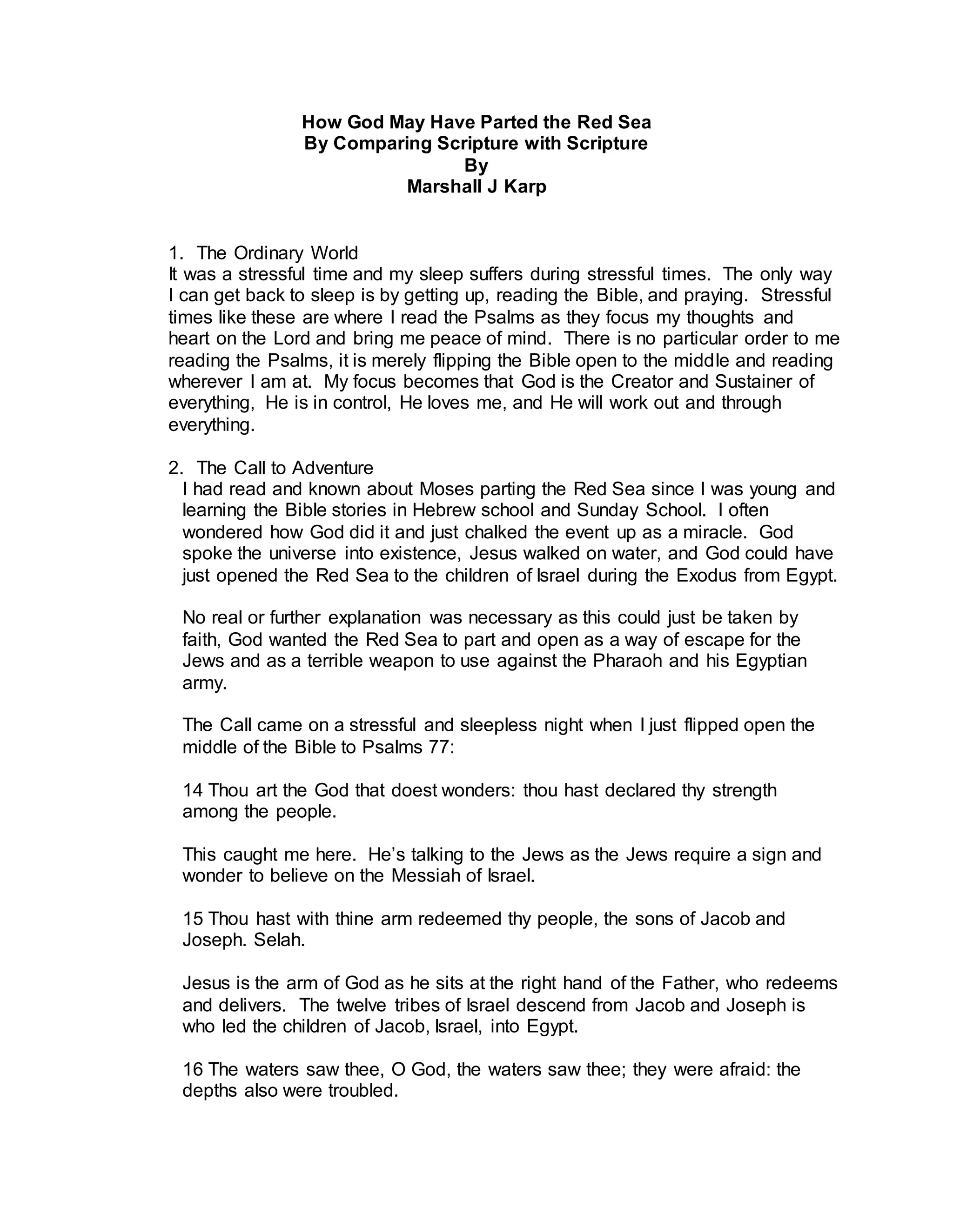 How God May Have Parted the Red Sea | DOCX