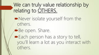 How God values relationships | PPTX