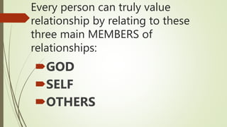 How God values relationships | PPT