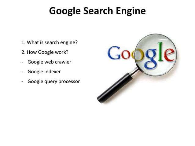 How google search engine work | PPT
