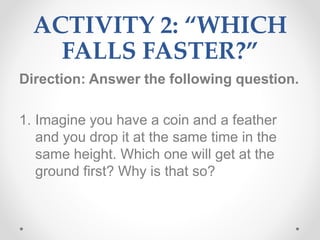 How gravity and friction affects motion | PPTX