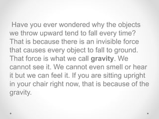 How gravity and friction affects motion | PPTX