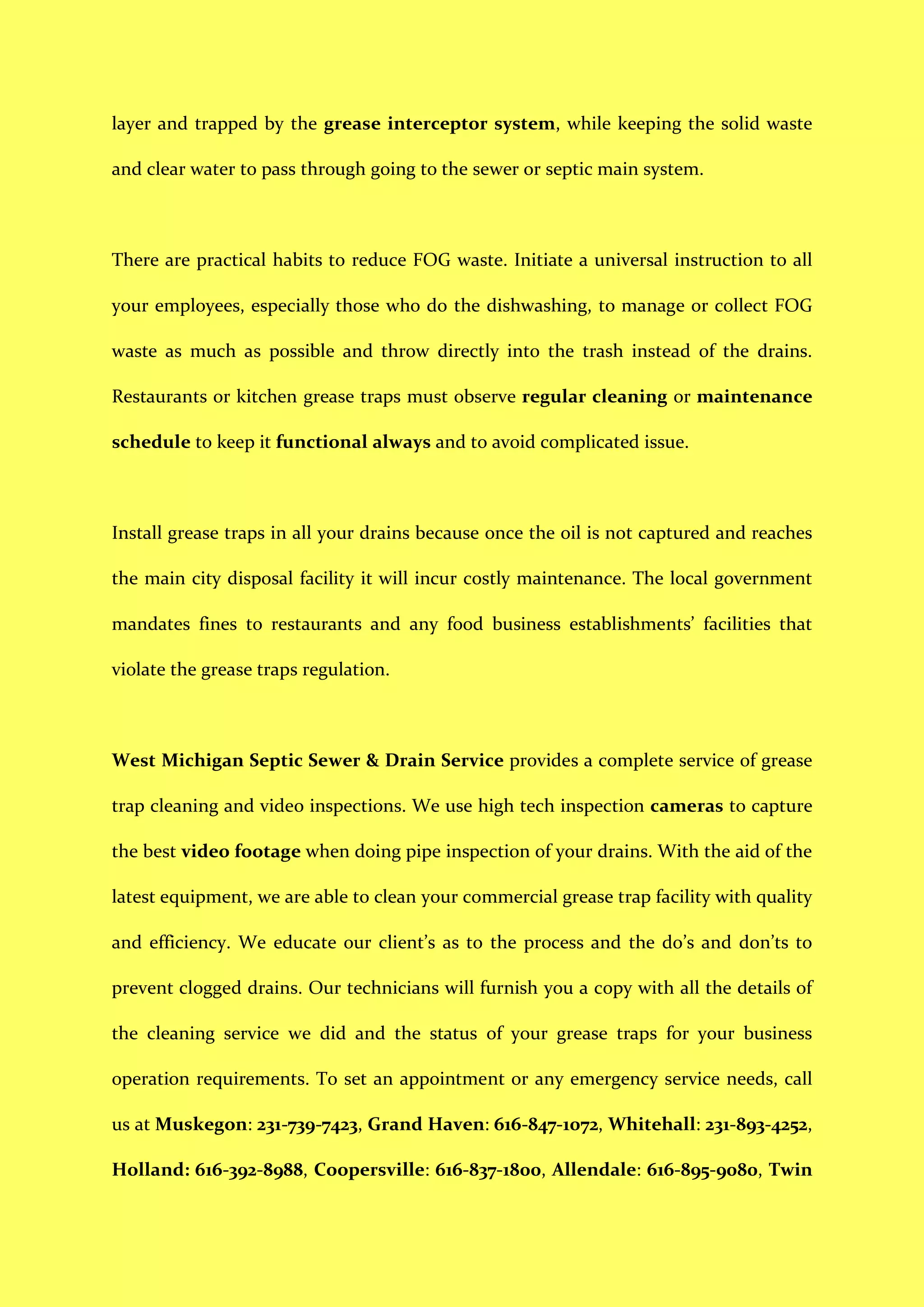 How Grease Trap Works? | PDF