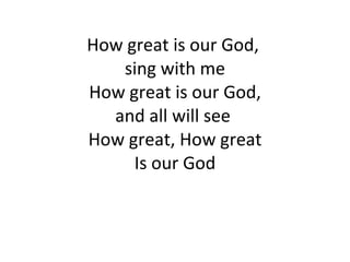 How Great Is Our God | PPT