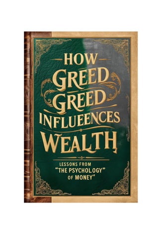 How Greed Influences Wealth Lessons from 'The Psychology of Money ...