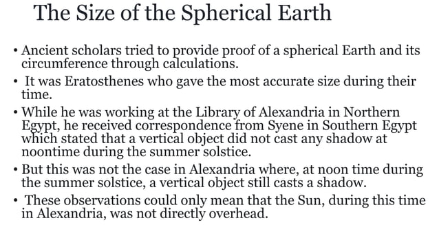 How Greeks Knew that the Earth is Spherical.pptx | Geography | Science