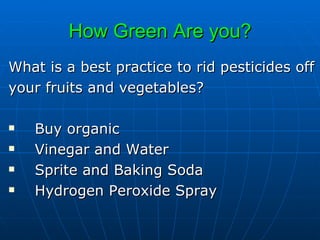 How Green Are You | PPT | Marketing and Advertising | Business