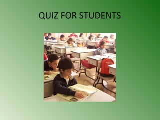 How green are you questionnaire | PPT