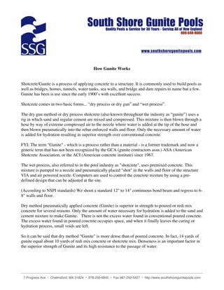 How gunite works | PDF