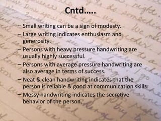 How handwriting communicates | PPT