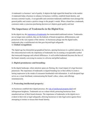 How has the Digital Age Increased the Importance of Trademarks and ...