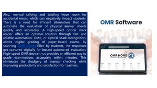 How high-speed OMR software improves efficiency.pptx | Educational Assessment | Education