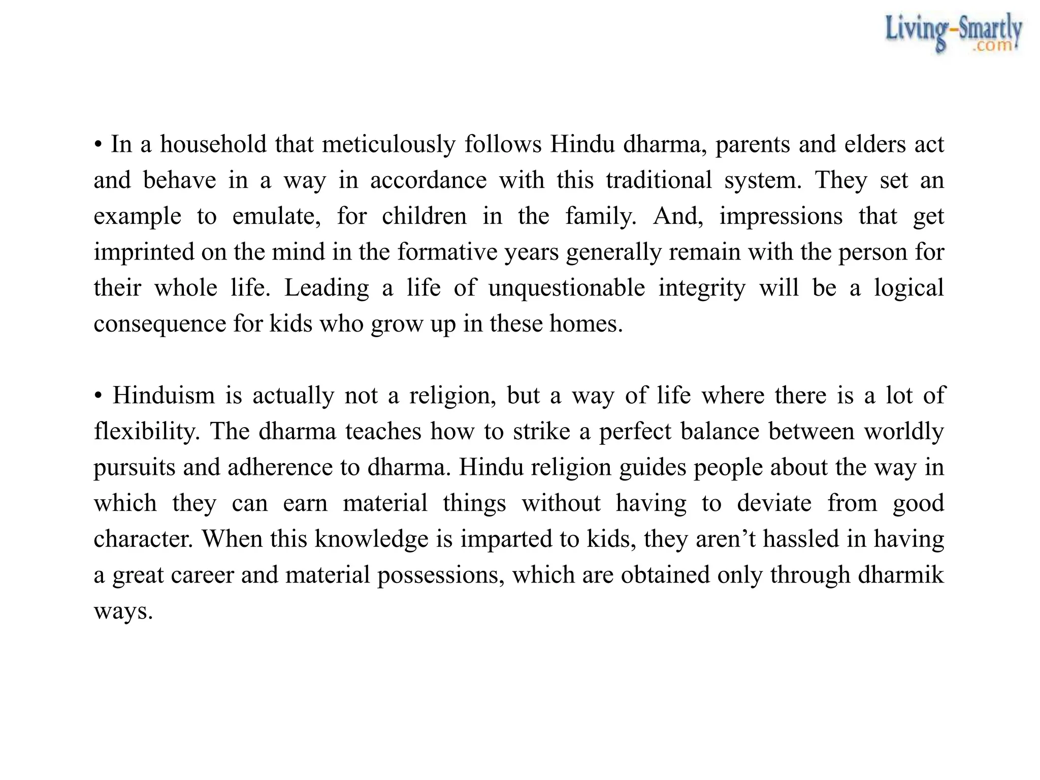 How Hindu Dharmik System Helps Develop Good Character In Children And ...