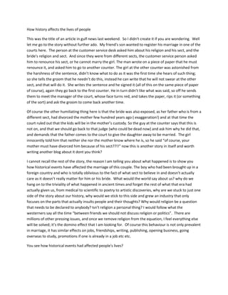 How history affects the lives of people | PDF