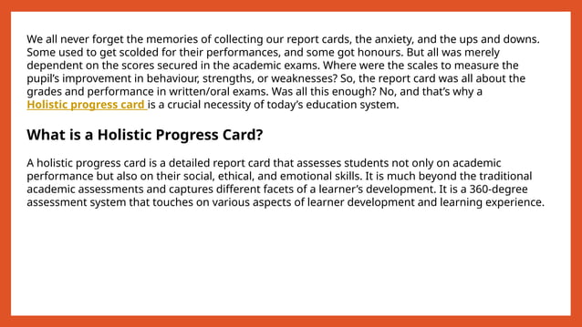 How Holistic Report Cards Enhance Student Learning & Performance ...