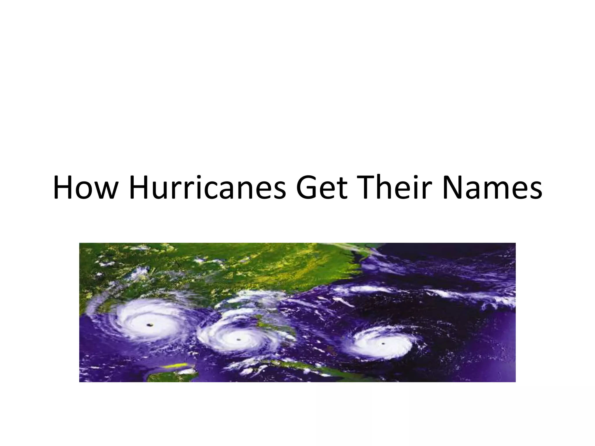 How hurricanes get their names | PPTX