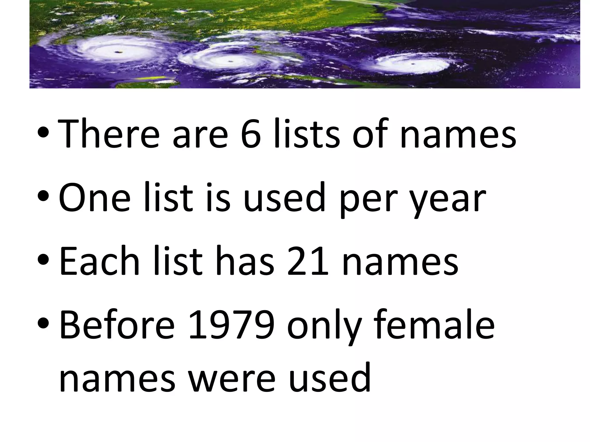 How hurricanes get their names | PPTX