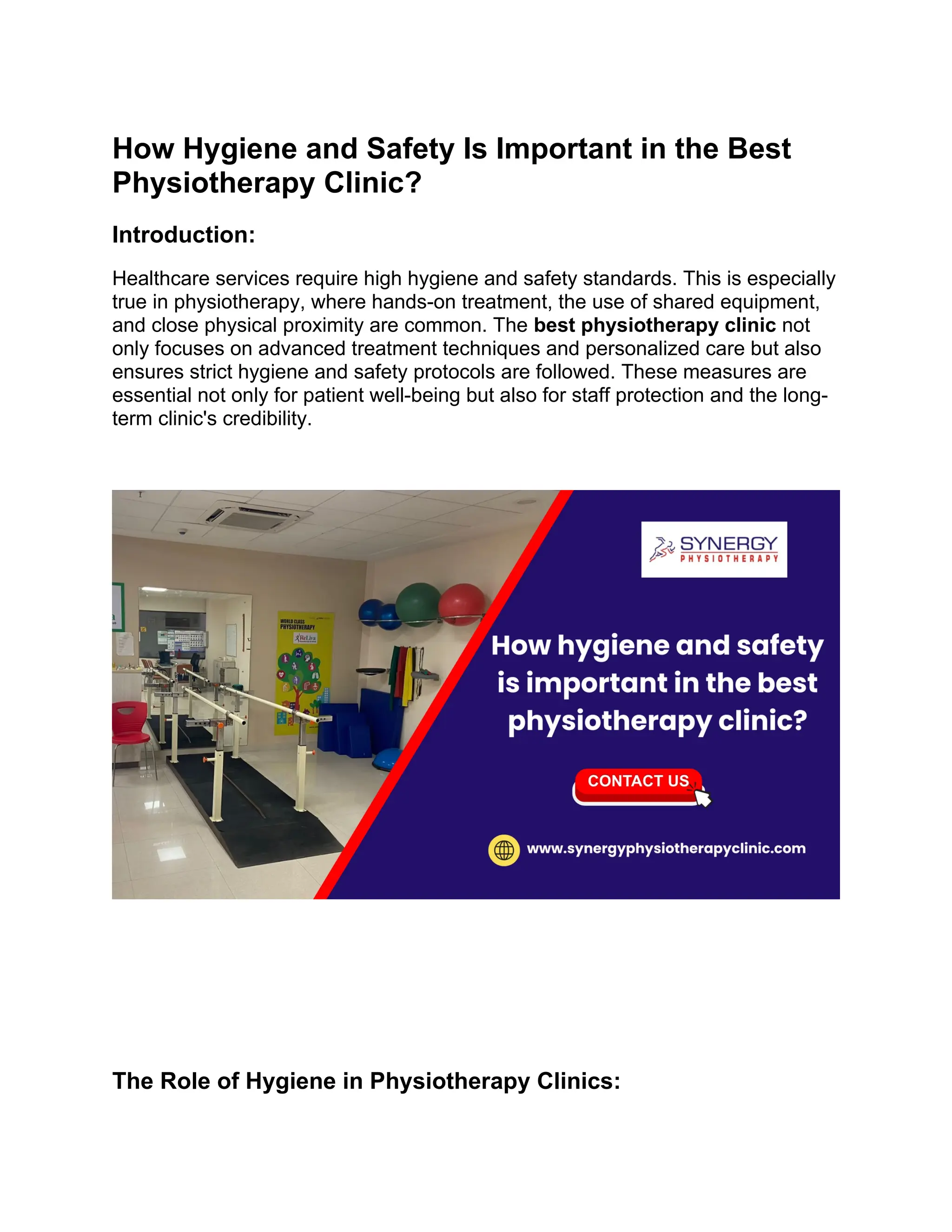 How Hygiene and Safety Is Important in the Best Physiotherapy Clinic_.docx