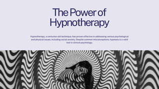 How Hypnosis Can Help Manage Social Anxiety | PPT