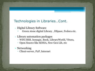 How ict used in libraries | PPT