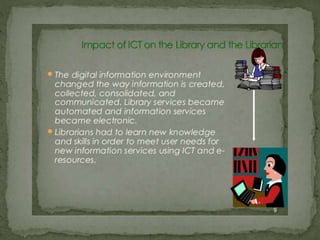 How ict used in libraries | PPT