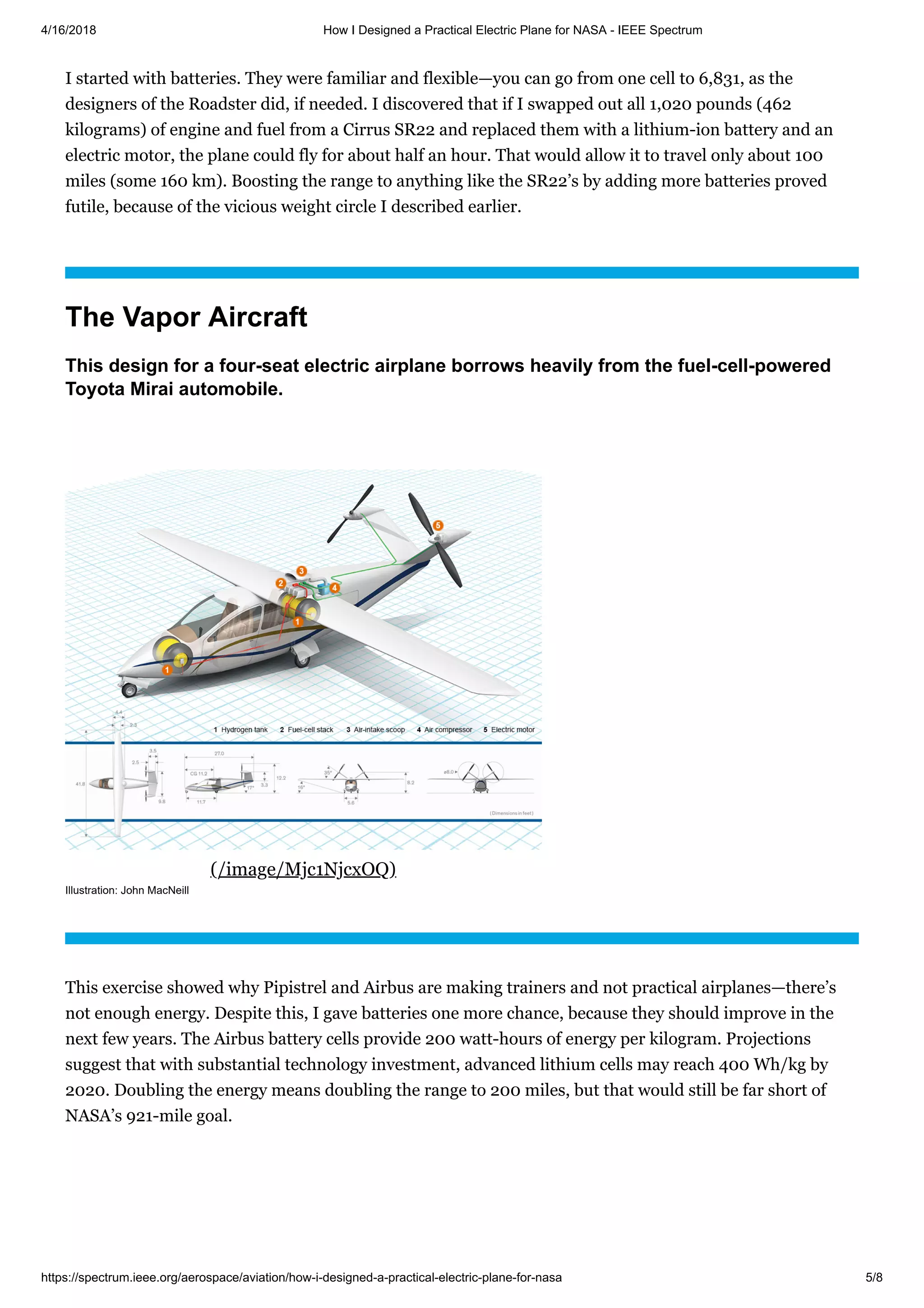 How i designed a practical electric plane for nasa ieee spectrum | PDF