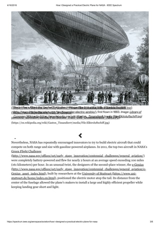 How i designed a practical electric plane for nasa ieee spectrum | PDF