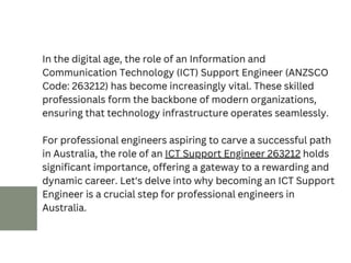How Important is Becoming ICT Support Engineer 263212 for Professional ...