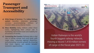 How Important is the Indian Railways System to the Indian Economy | PPTX
