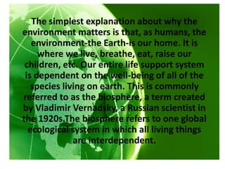 How important our environment is | PPT