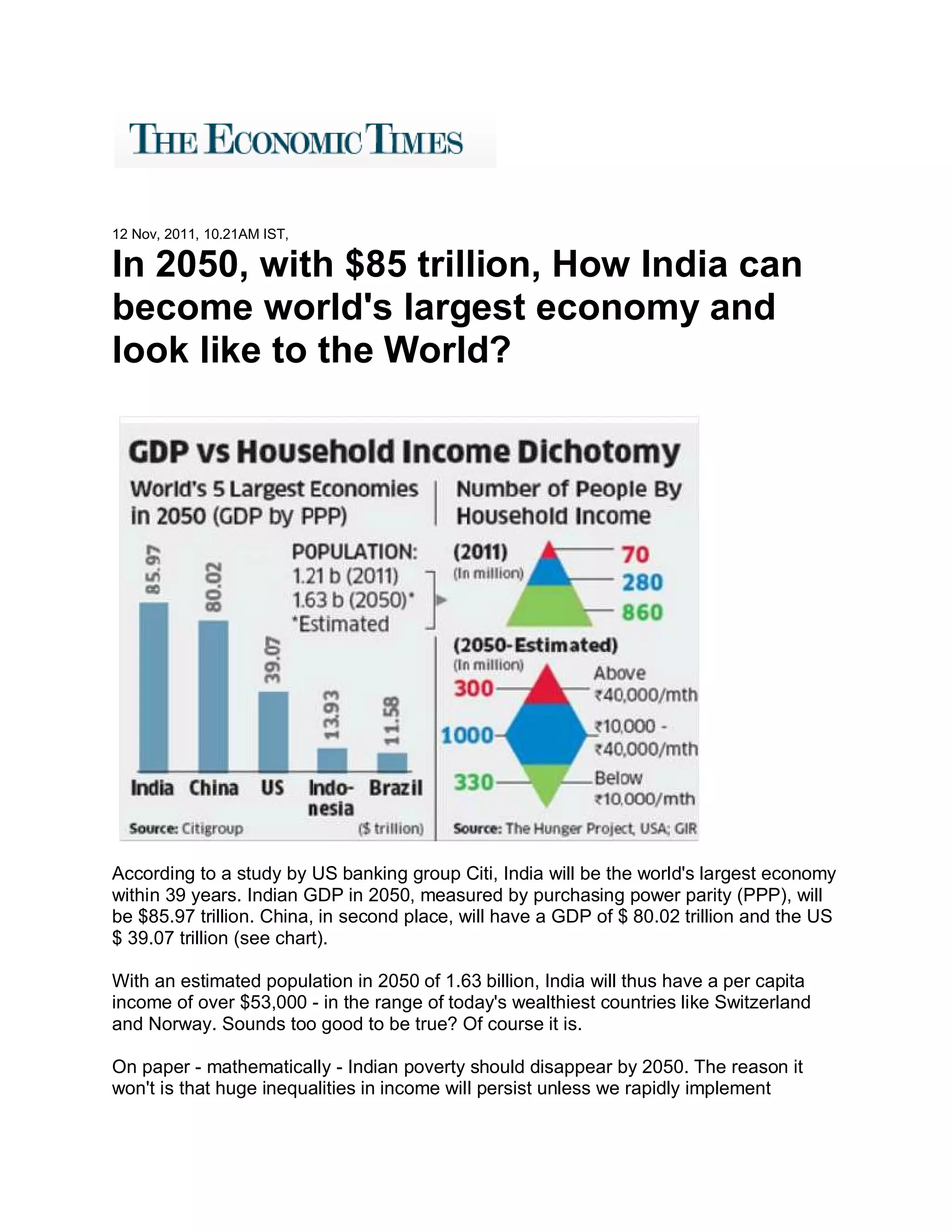 How india look like in 2050 | PDF