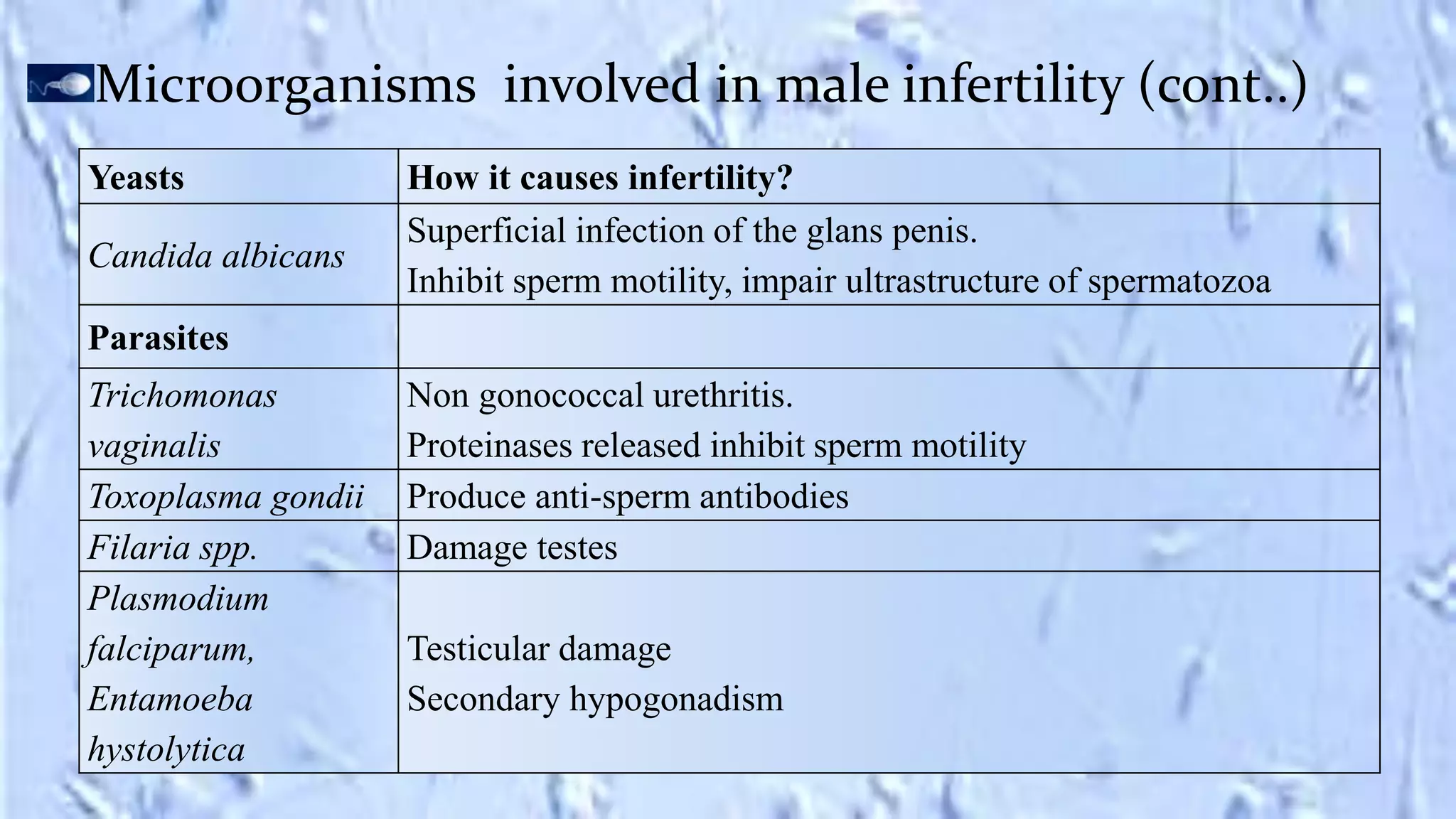 How infections can cause male infertility | PPTX