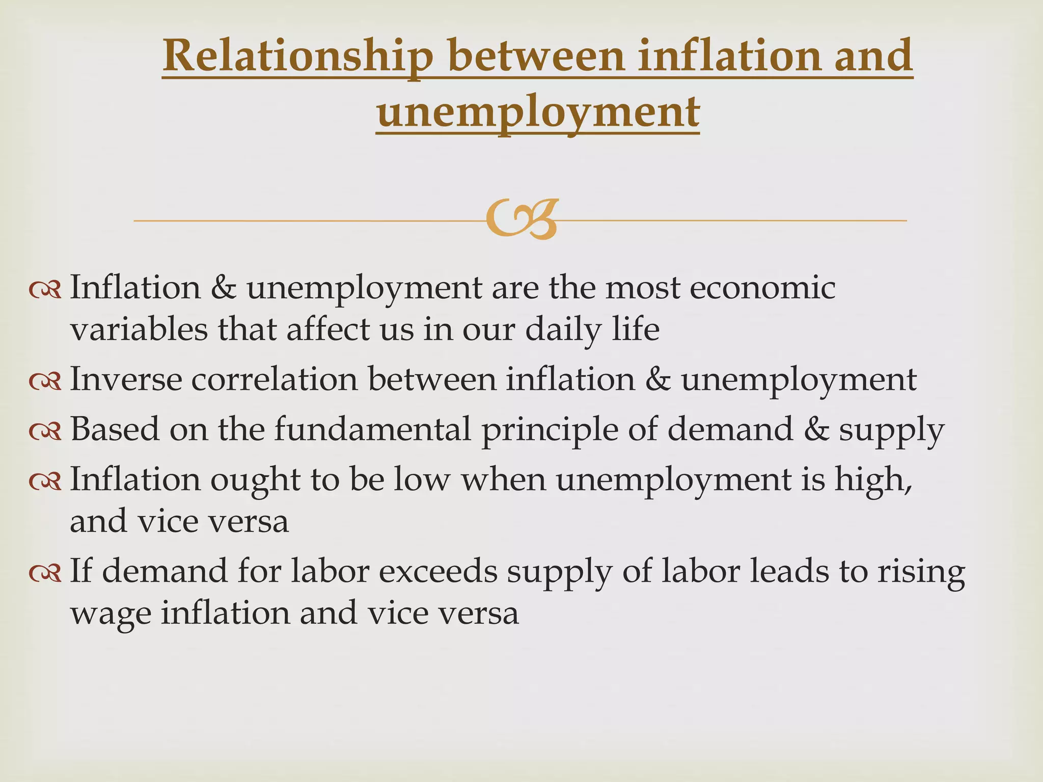 How inflation and unemployment are related | PPT