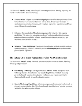 How Infusion Pumps Orchestrate Efficiency In The Clinical Setting | PDF