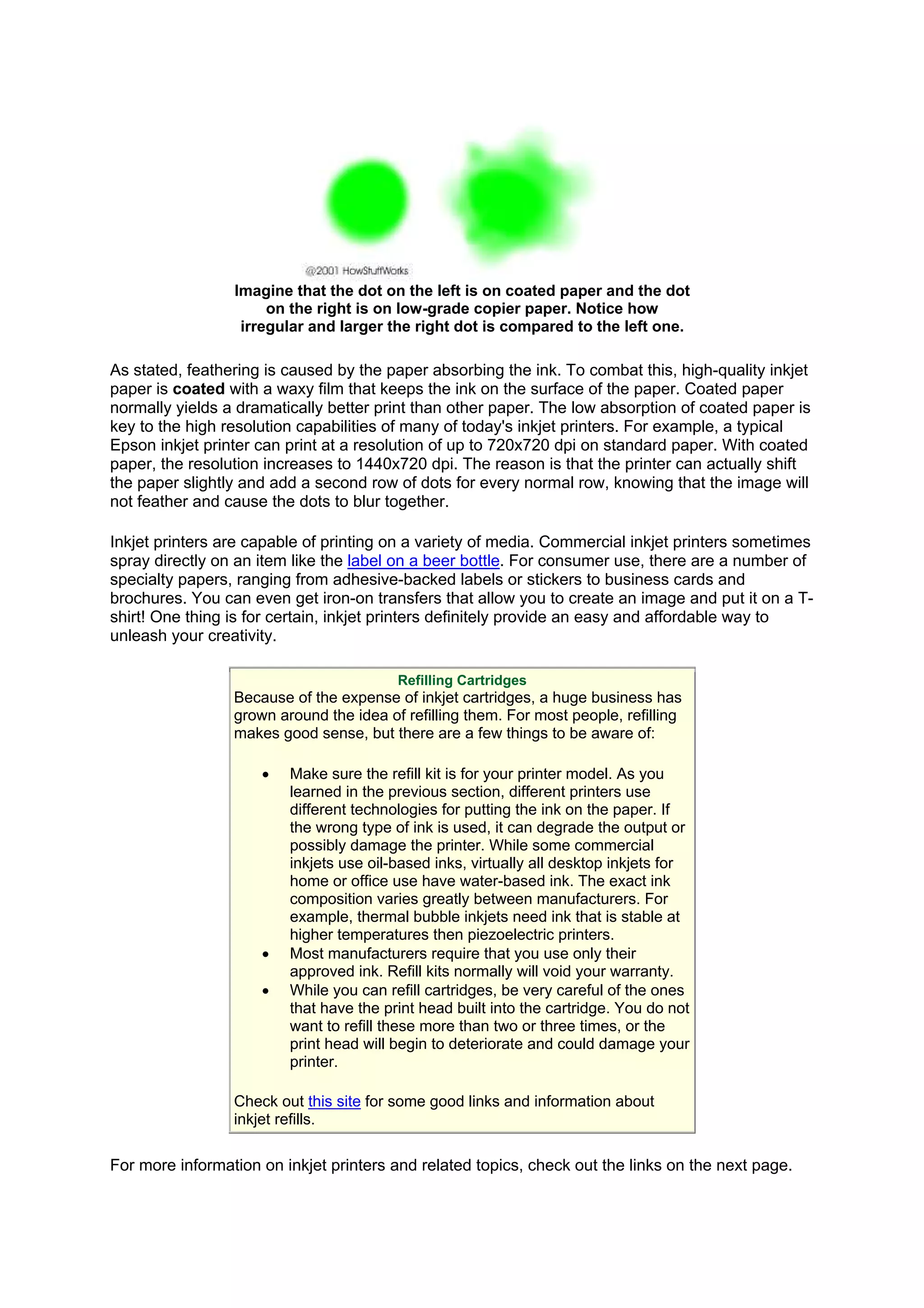 How inkjet printers work | PDF